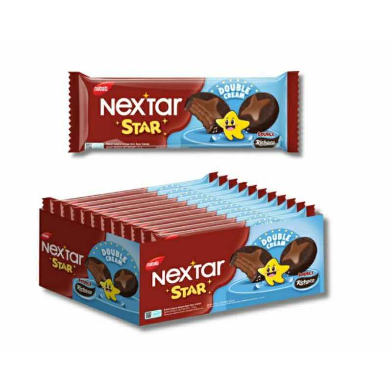 Jual Nextar star double cream cokelat per box isi 10 bungkus @31g ...