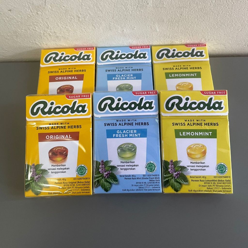 Jual Ricola 40gr - Permen Sugar Free Pelega Tenggorokan | Shopee Indonesia