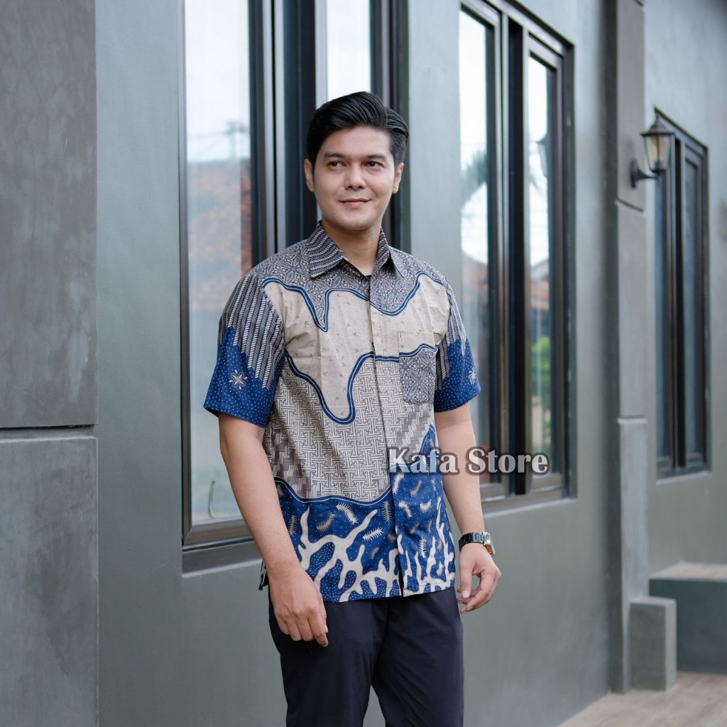 Jual Baju Kemeja Batik Pria Lengan Pendek Atasan Motif Batik Terbaru ...