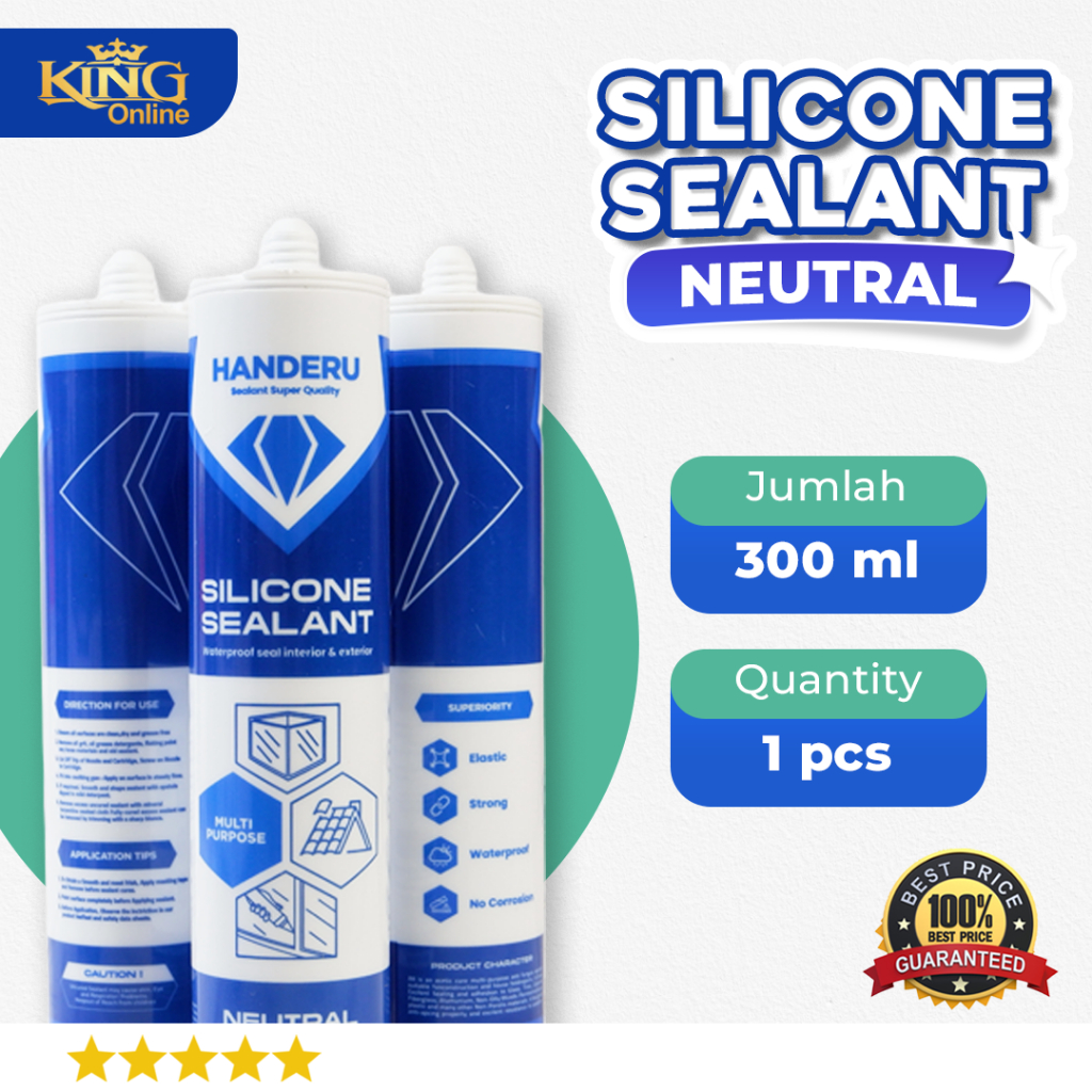 Jual 1 Pcs DARK BROWN NETRAL Lem Silicone Sealent Silen Merk HANDERU ...