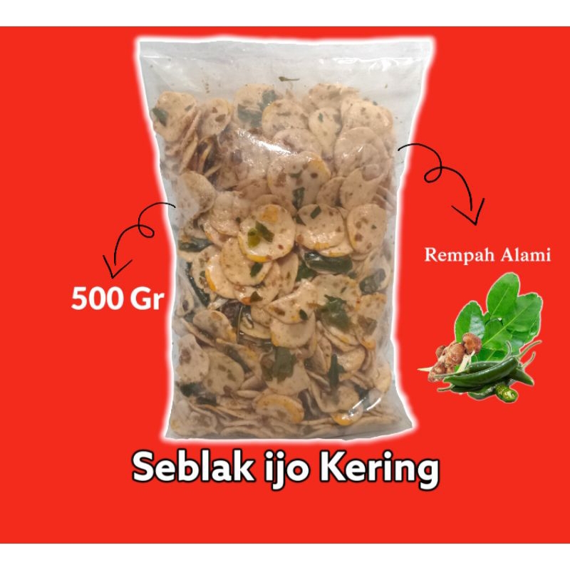 Jual Kerupuk Seblak Ijo Kering 500Gram Pedas Alami dari Cabe Rawit ...