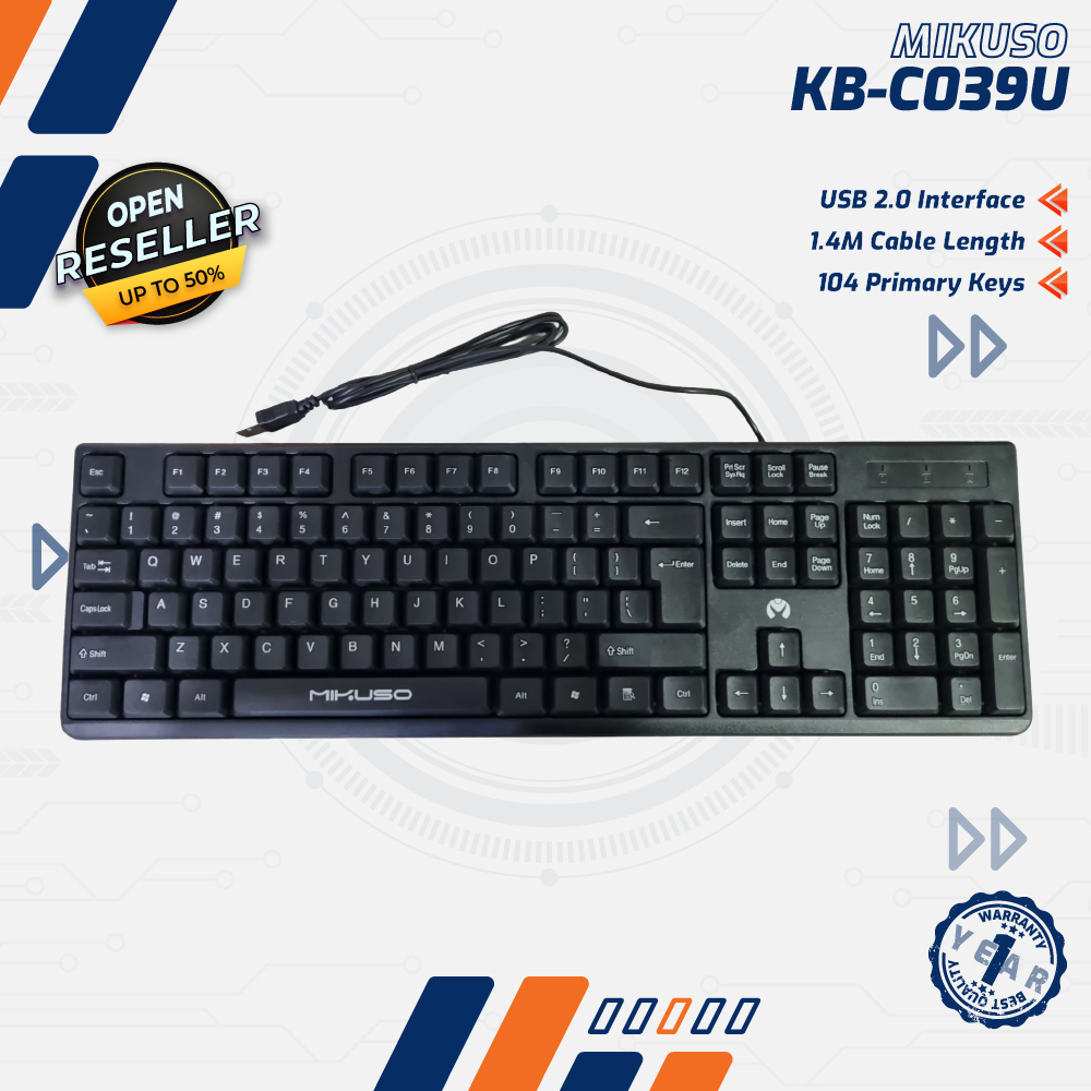Jual Keyboard Mikuso KB-039U Wired USB | Shopee Indonesia