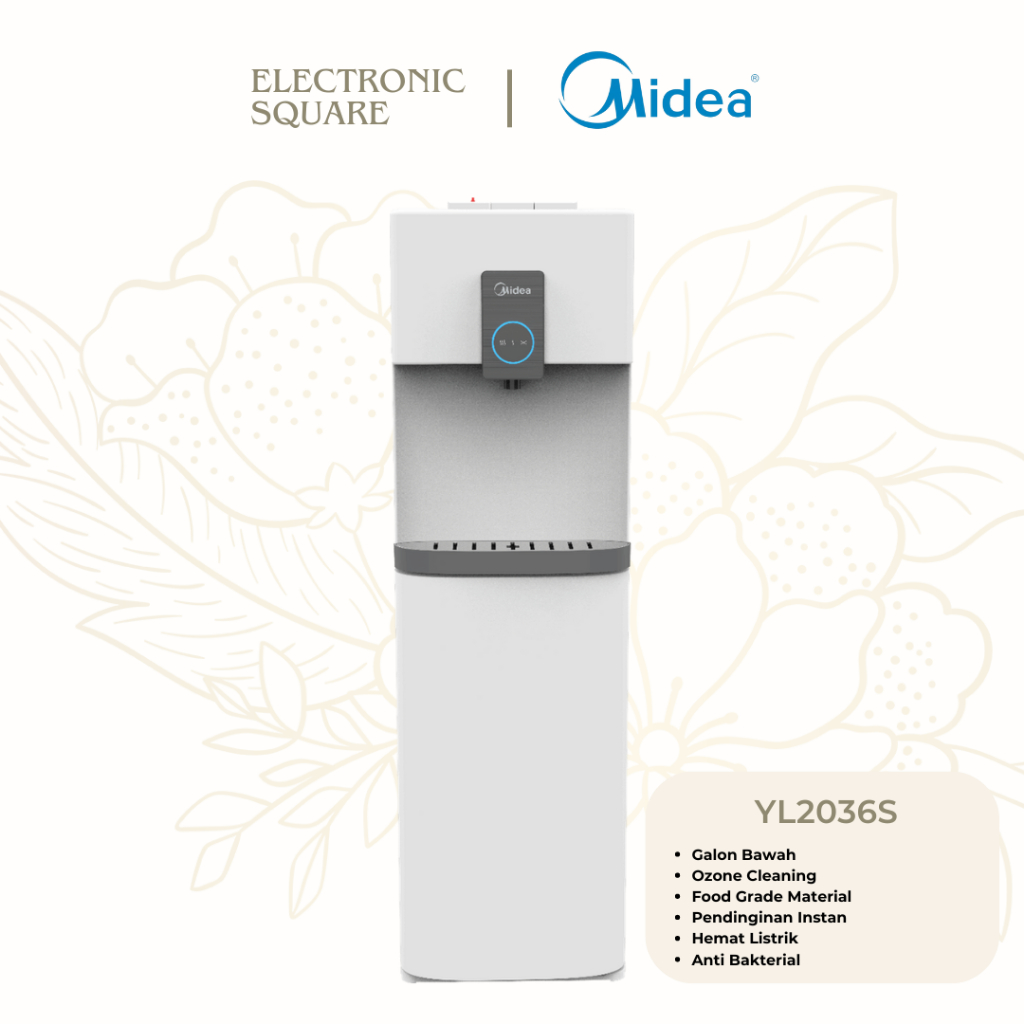 Jual Dispenser MIDEA YL2036S 3 Keran Galon Bawah - Compressor Cooling ...