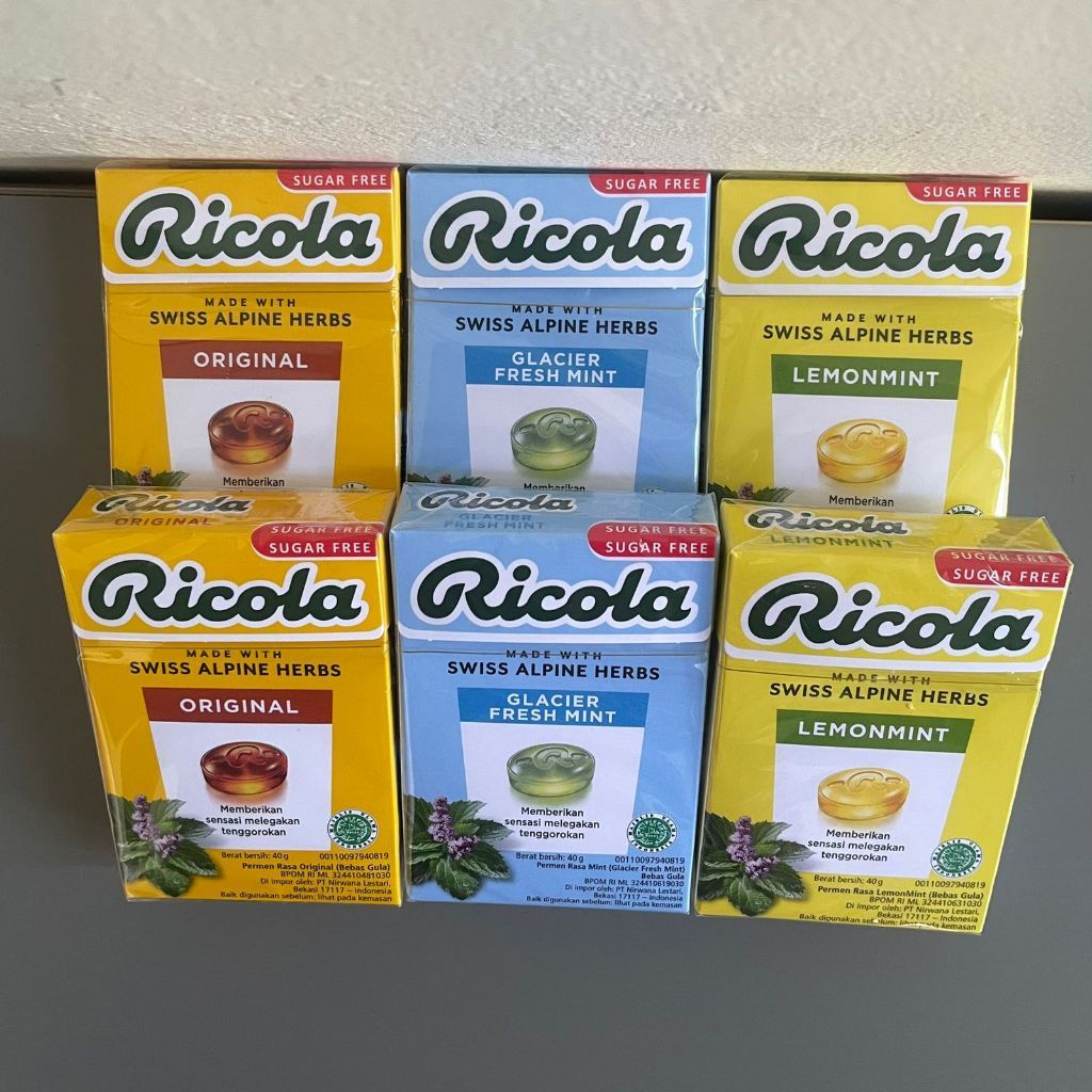 Jual Ricola Sugar Free Permen Bebas Gula Kotak Dus 40 Gram | Shopee Indonesia