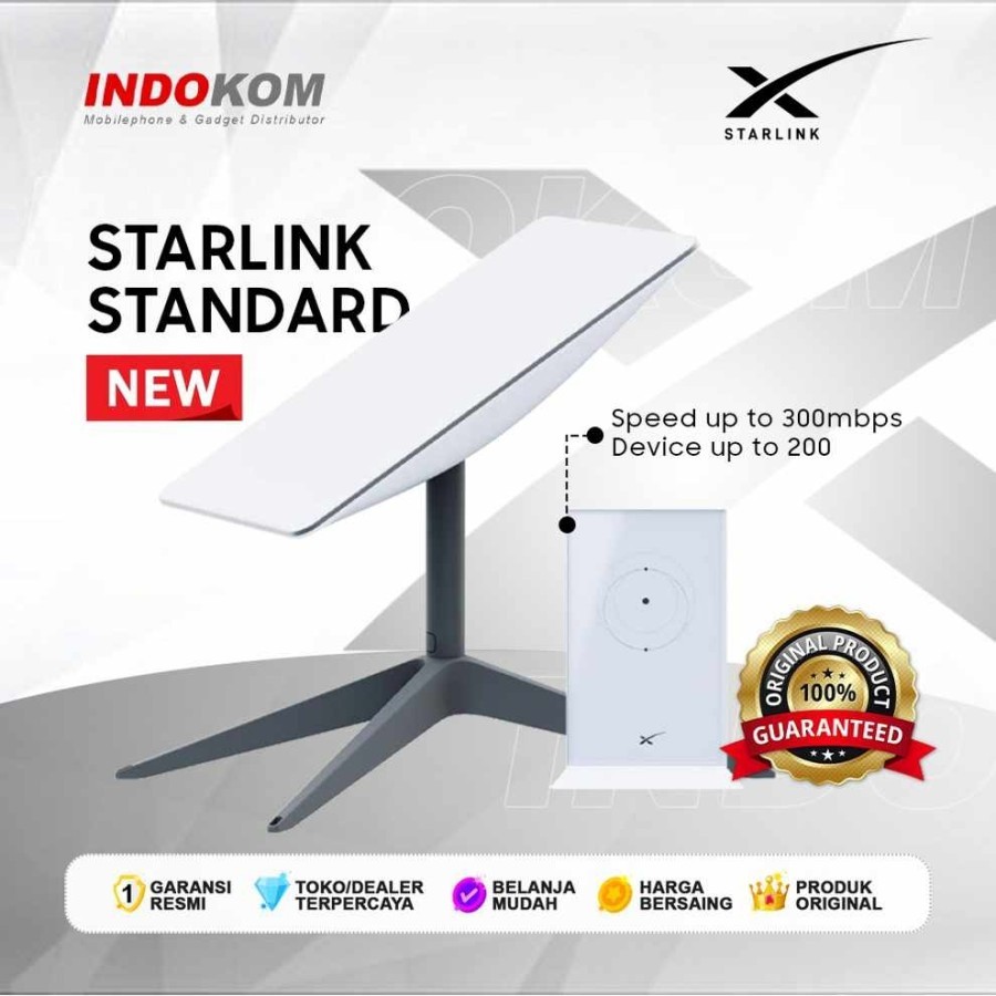 Jual STARLINK Standard Internet Kit Satellite Antenna & WiFi Router Kit ...