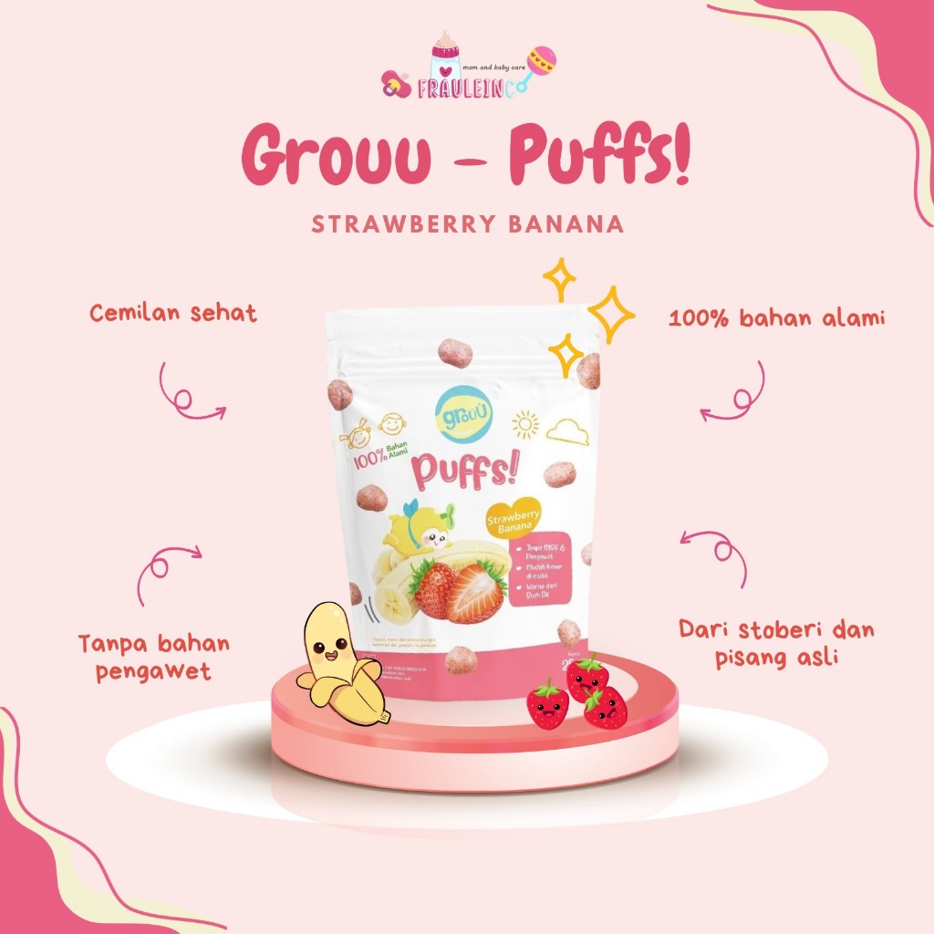 Jual *FRAULEINCO* Grouu - Puffs! 150gr / Crispy Rice Cake 30g - Camilan ...