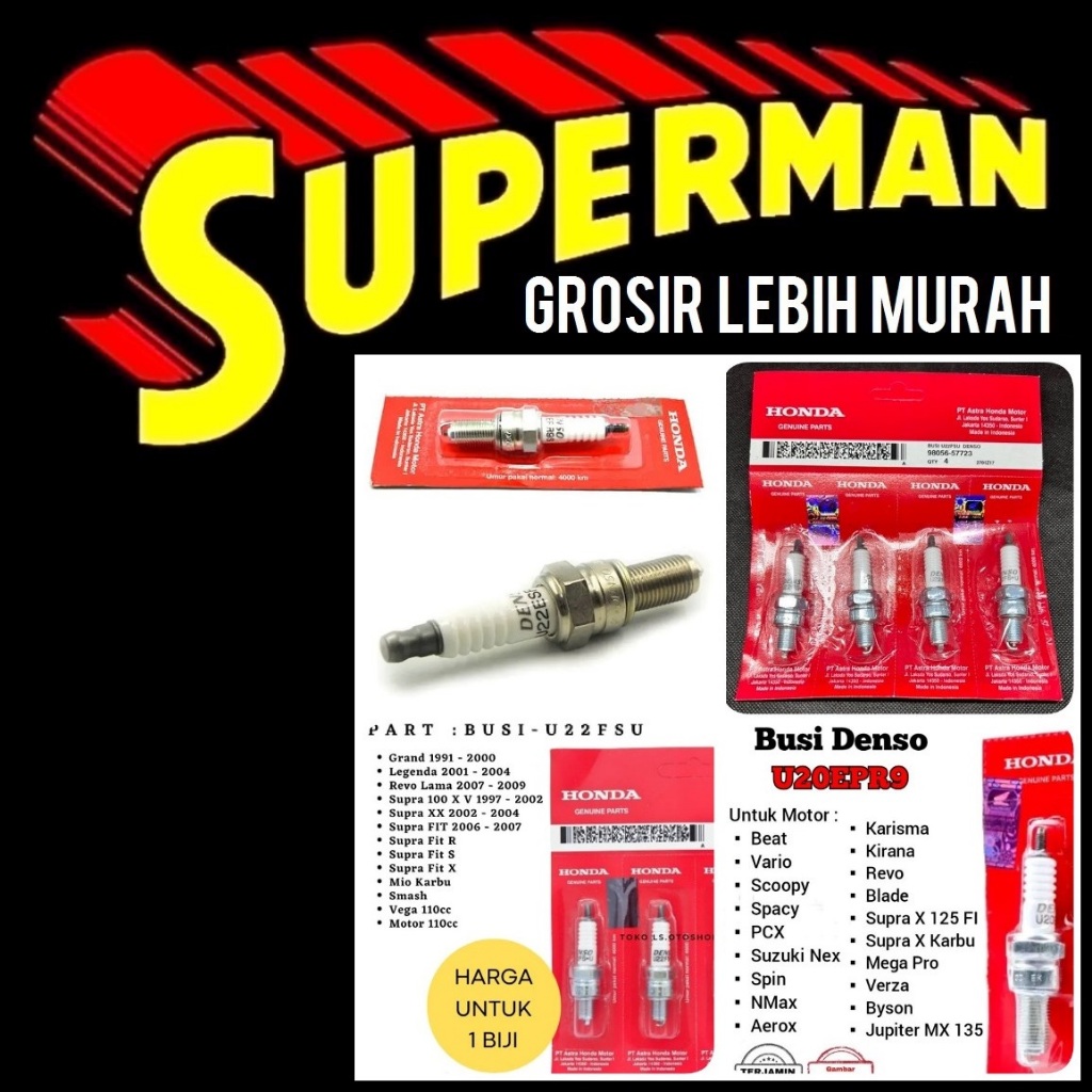 Jual BUSI DENSO PRES honda grand karisma drat pendek panjang 4t 4 tak ...