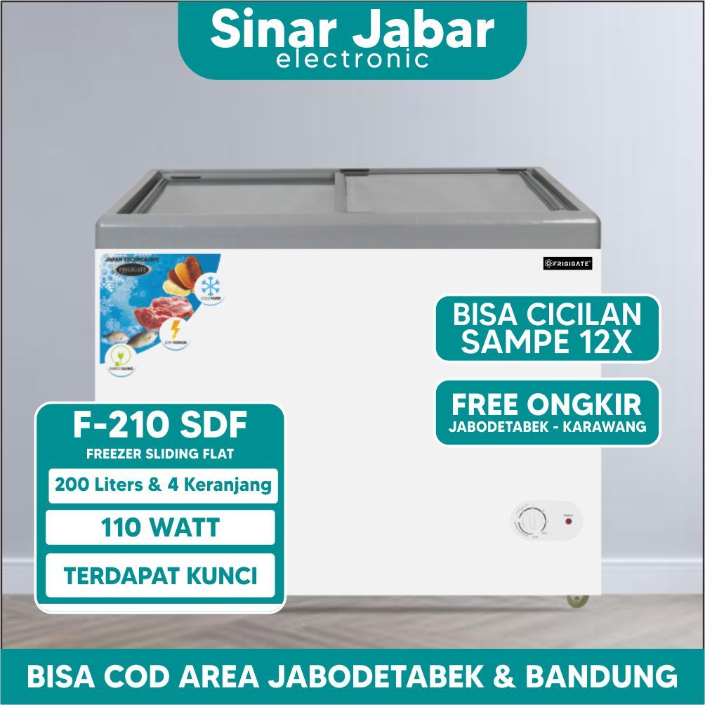 Jual FREEZER FRIGIGATE TYPE F 210 SDF FREEZER SLIDING FLAT 200 LITER ...