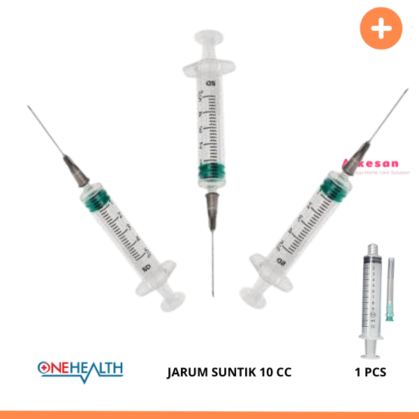 Jual Spuit Jarum suntik 10cc Onehealth Syringe 10ml Suntikan Alat Injeksi Suntik Disposable 1 ...