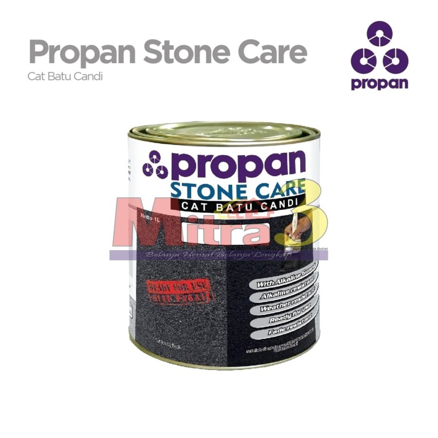 Jual Cat Pelapis Dinding Batu Alam Candi Propan Stone Care 1L Black ...