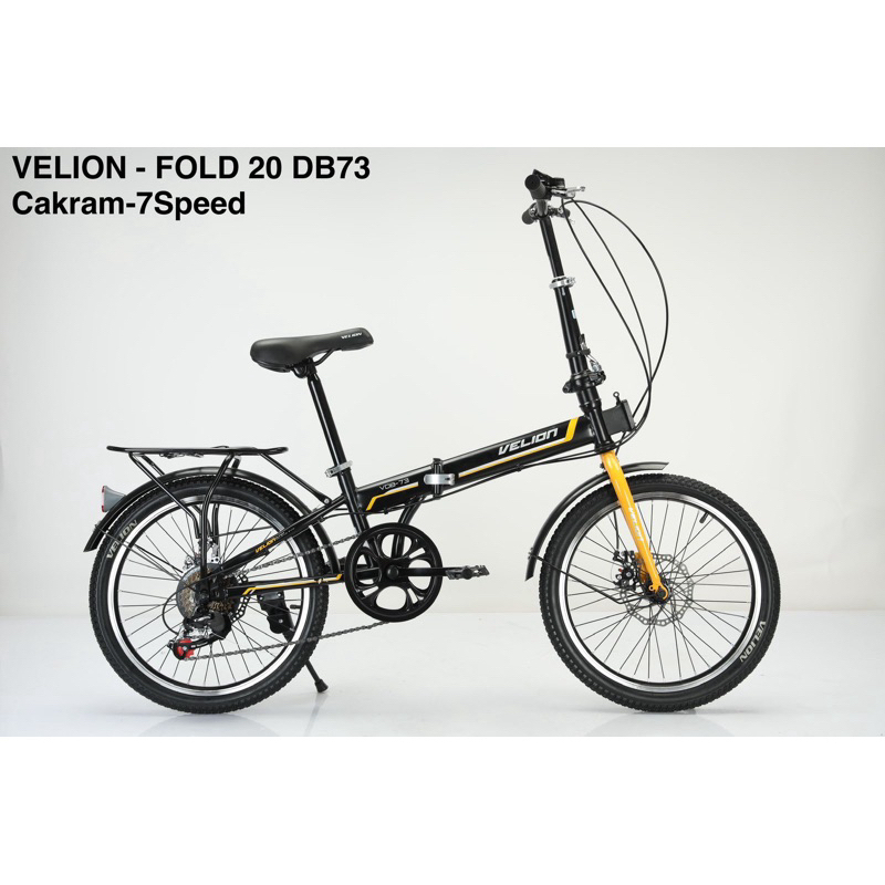 Jual SEPEDA LIPAT 20 INCH VELION REM DISK BRAKE CAKRAM DB73 DB 73 7 ...