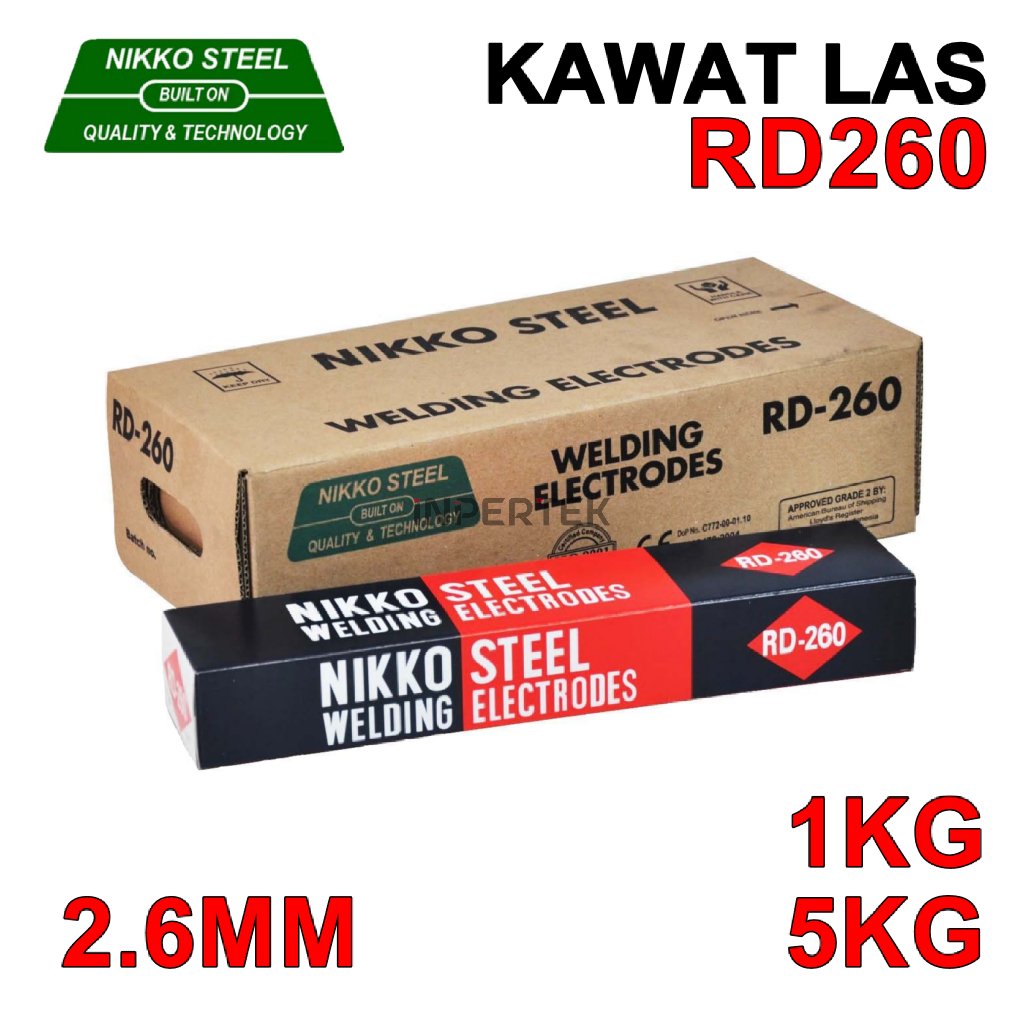 Jual Kawat Las RD260 2.6mm NIKKO STEEL 2.6 X 350 Elektroda RD 260 2.6 mm Welding Listrik Kemasan ...