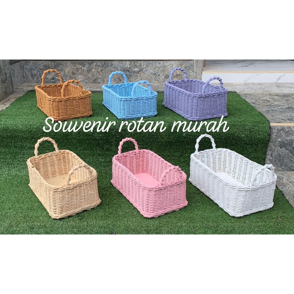 Jual Keranjang Rotan Serbaguna tempat parcel souvenir kotak kuping ...