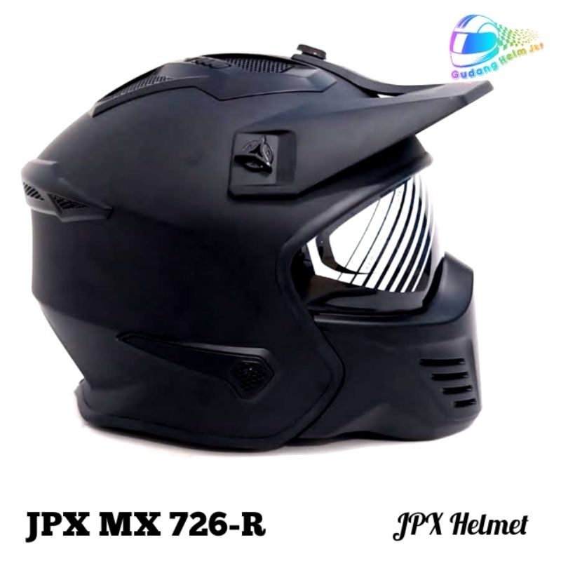 Jual Helm JPX fullface JPX MX 726 R polos BLACK DOFF/RED | Shopee Indonesia