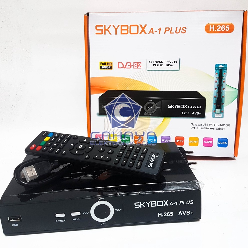 Jual KODE S5L9 Receiver Skybox A1 Plus HD H265 HEVC Parabola Mpeg4 Powervu | Shopee Indonesia