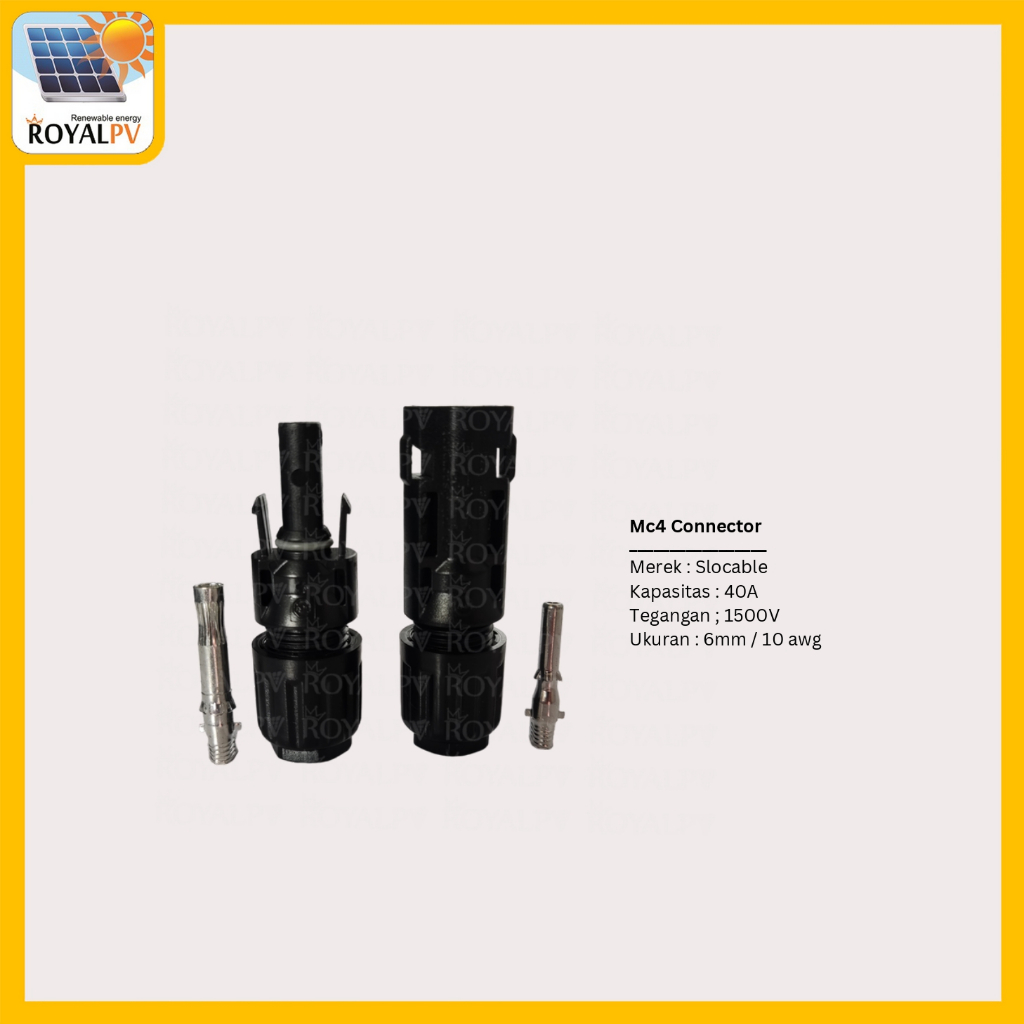 Jual Slocable mc4 connector 6mm 10awg konektor mc4 panel surya 6mm ...