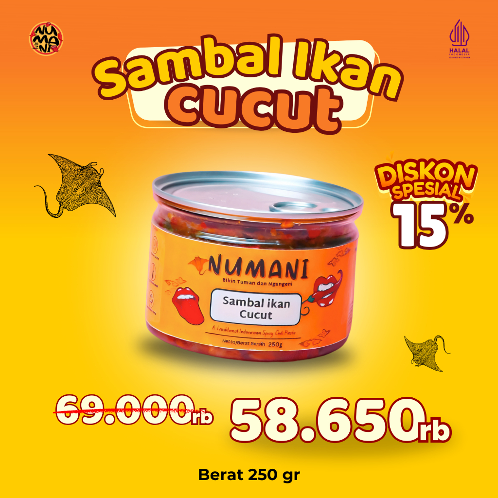 Jual Sambal Ikan Cucut Numani Ikan Pari Asap Enak Cita Rasa Indonesia ...