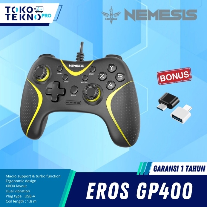Jual NYK Nemesis Eros GP4 GP4 Gamepad Wired Turbo with Macro x HI8 ...