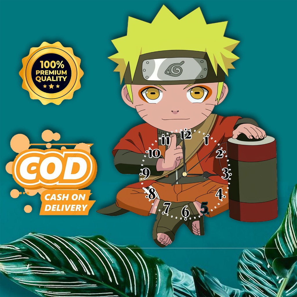 Jual JAM DINDING KAYU MINIMALIS UNIK KARAKTER NARUTO HOKAGE HADIAH KADO ...