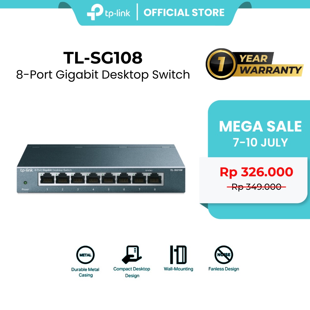 Jual Tplink Tlsg18 Switch Hub 8 Port Gigabit Tp Link Sg18 Swithub