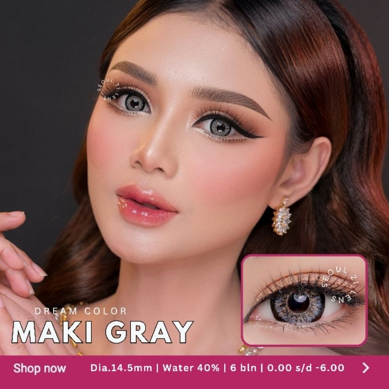 Jual SOFTLENS BEST SELLER DREAMCOLOR MAKI GREY/ABU uk14.5mm NORMAL ...