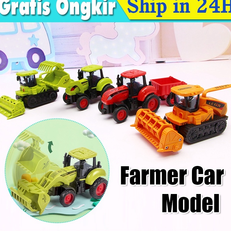 Jual KODE O66E Diecast Tractor Harvester Miniature Agricultural ...