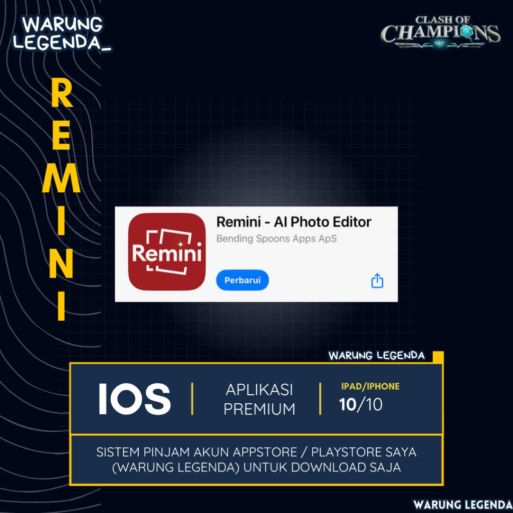 Jual REMINI PRO | REMINI PREMIUM | REMINI IOS | REMINI IPAD | RE MINI ...