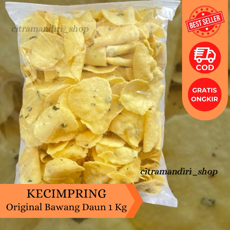 Jual 1 KG Kecimpring Singkong Bawang Daun / Comring Bawang / Gemblong ...