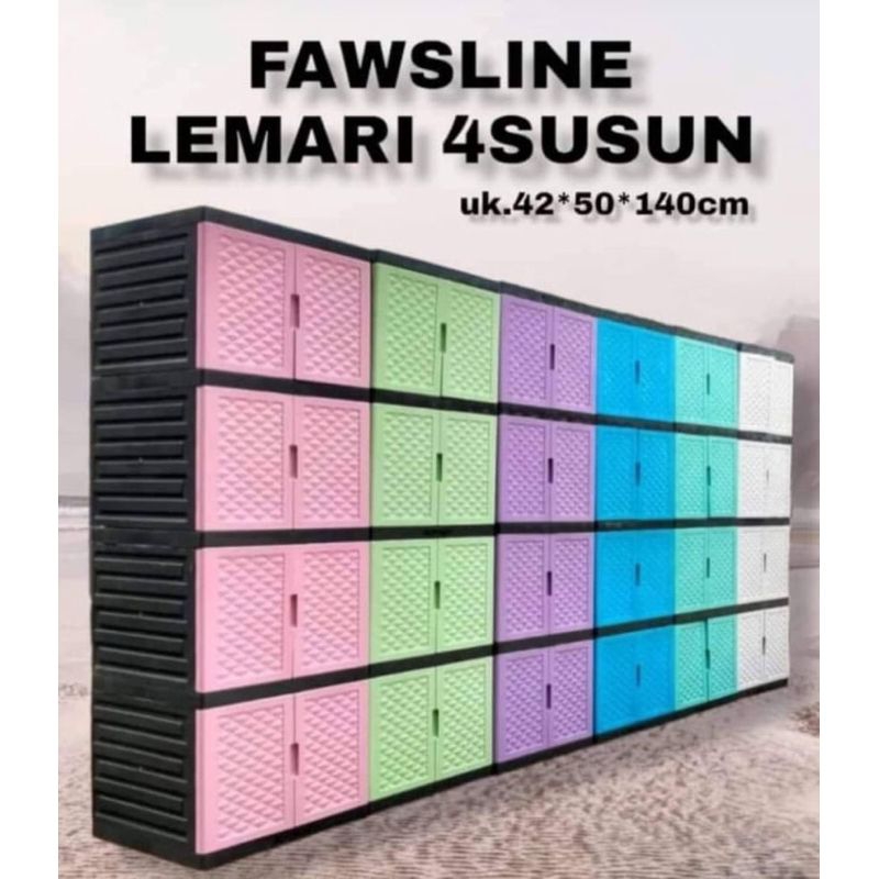 Jual Lemari Fawsline 4 Susun 2 Pintu | Shopee Indonesia