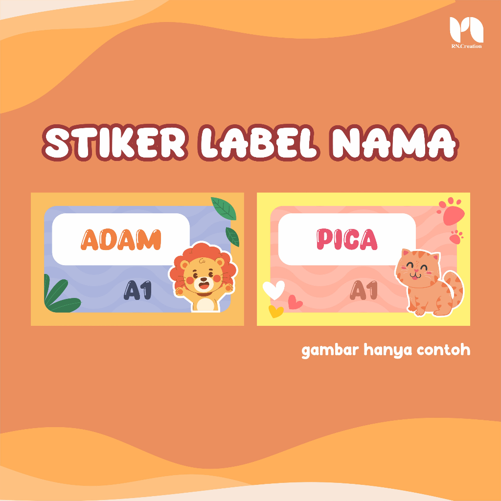 Jual STIKER NAMA STIKER LABEL BUKU STIKER CUSTOM NAMA CUSTOM STIKER ...