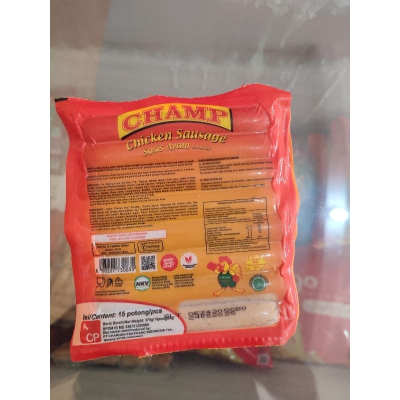 Jual Champ Sosis Ayam 375 gr isi 15 pcs | Shopee Indonesia