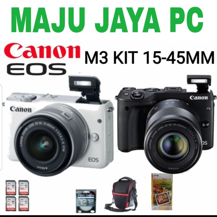 Jual CANON EOS M3 Kit 15-45mm Mirrorless Camera | Shopee Indonesia
