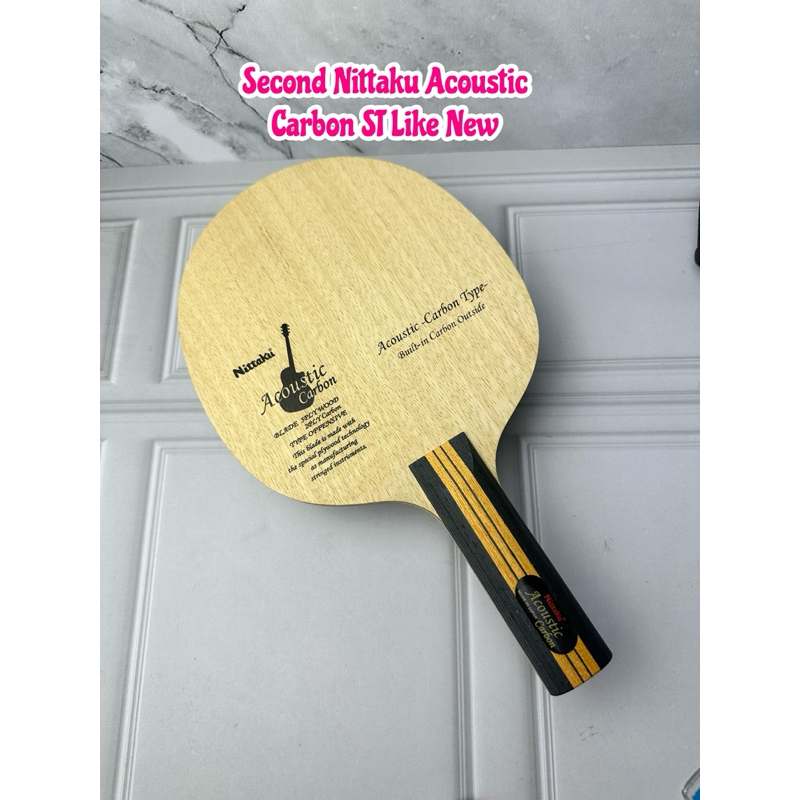 Jual Second kayu bet bat blade temis meja pingpong Nittaku acoustic ST Carbon seperti baru ...