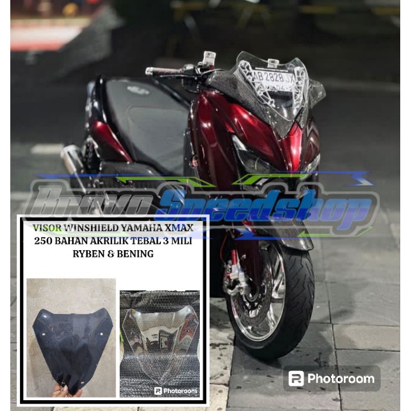 Jual Visor variasi winshield yamaha XMAX NEW 2024 SPORTY bahan akrilik ...