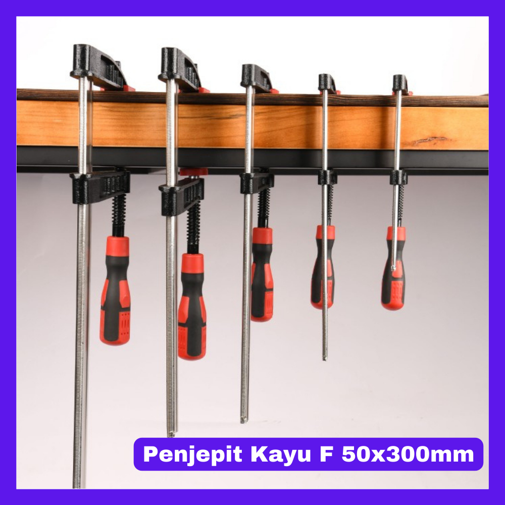 Jual Penjepit Kayu F Clamp Handle-C Woodworking Clamp 50x300mm Heavy ...