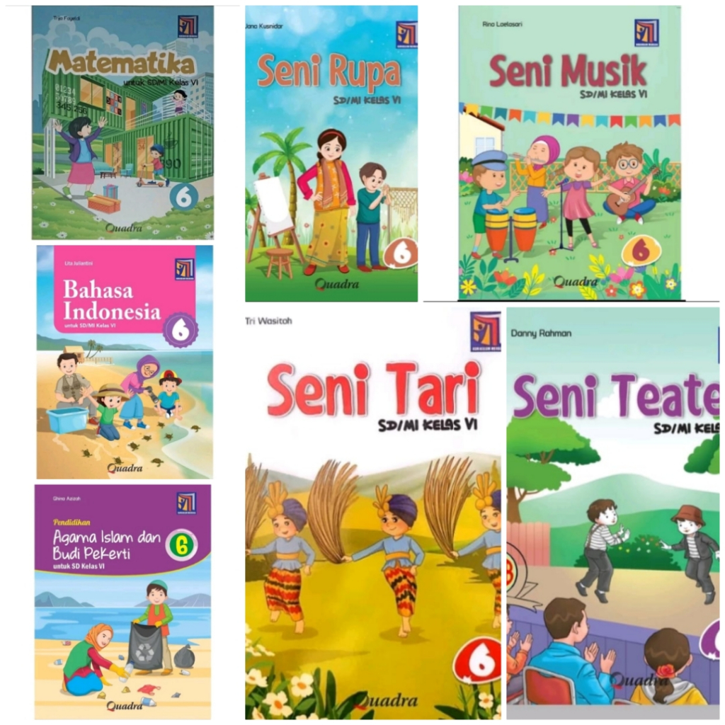 Jual ORI harga satuan buku teks kurikulum merdeka untuk SD/mi kelas 6 penerbit Quadra | Shopee ...