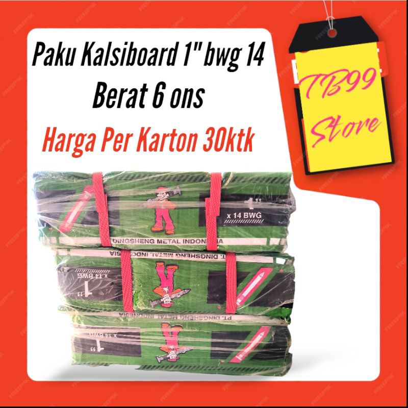 Jual Harga Per Karton 30ktk Paku Kalsiboard DMI 1" berat 6ons Paku Grc ...