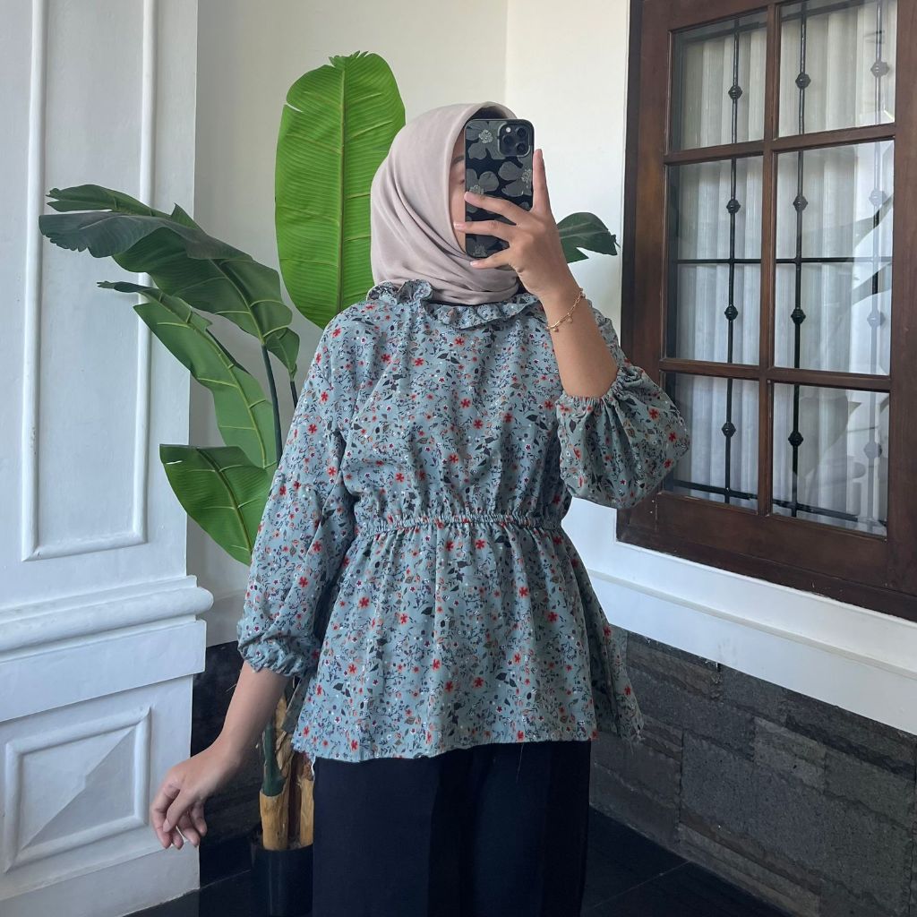 Jual FLOWER BLOUSE / BLOUSE BUNGA | BLOUSE KOREAN STYLE VINTAGE / baju ...
