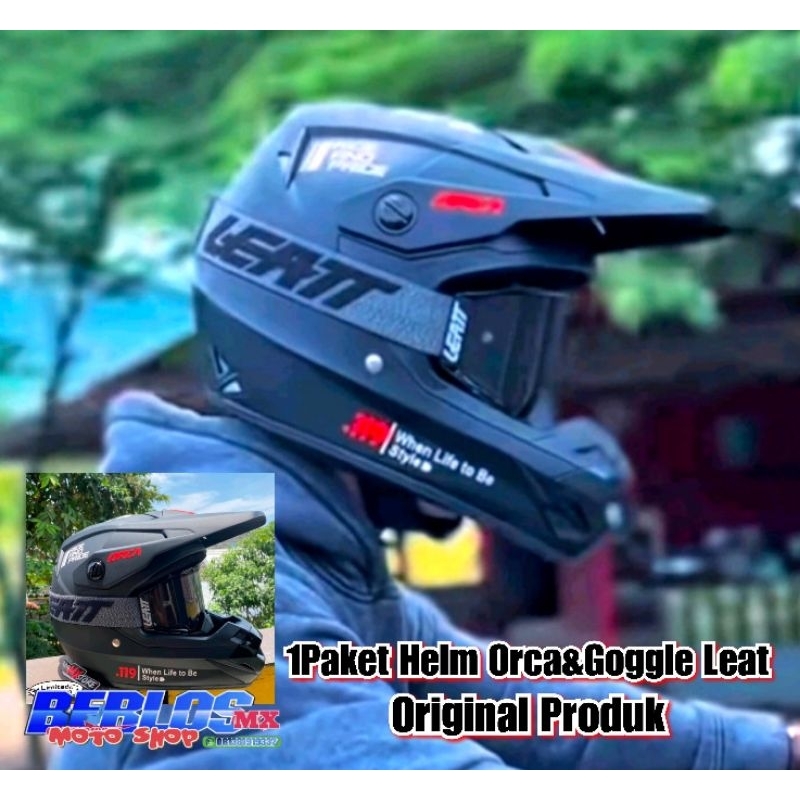 Jual Helm Orca OneOneNine Original Dan Goggle Leat Helm Tail Helmet ...