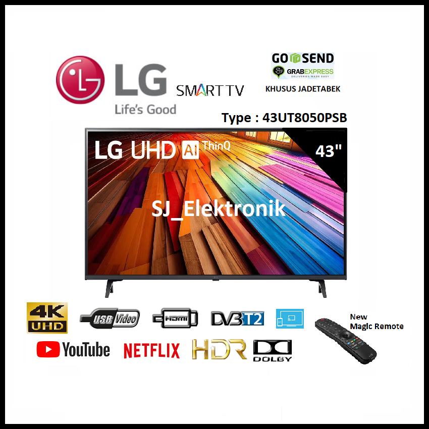 Jual LG 43UT8050PSB Smart TV UHD 4K | LED TV 43 Inch 43UT8050 AI ThinQ ...
