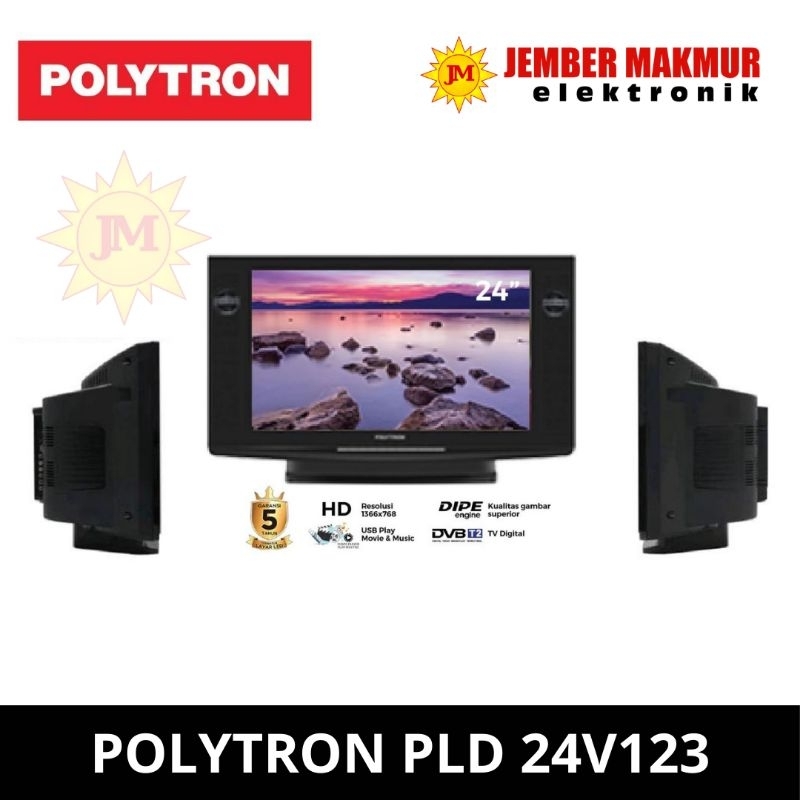 Jual POLYTRON PLD 24V123 LED TV POLYTRON MODEL TABUNG PLD 24 V 123 LED ...