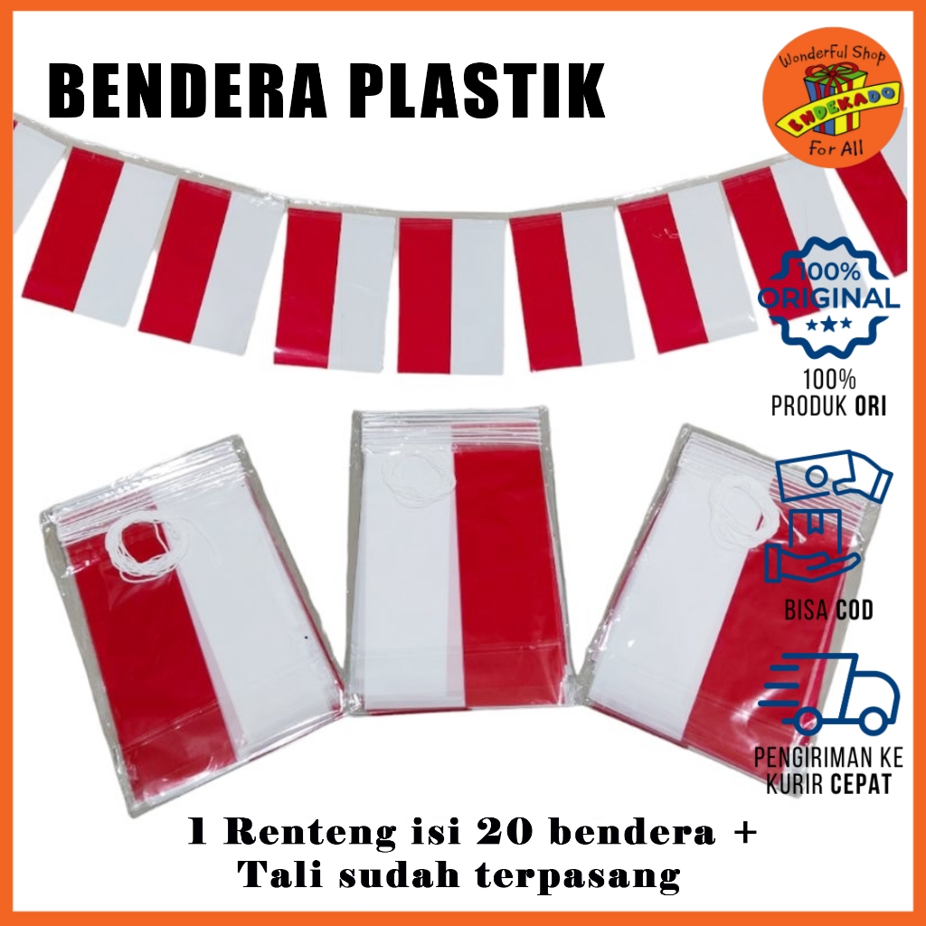 Jual MAKASSAR! BANNER BENDERA MERAH PUTIH PLASTIK - Hiasan Kemerdekaan ...