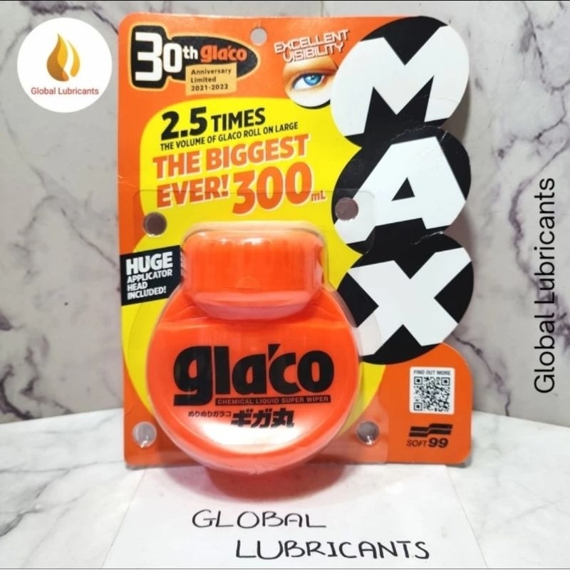 Jual Soft99 Soft 99 Glaco Roll On MAX 300mL Japan (Efek Daun Talas/ Hydrophobic Kaca) | Shopee ...