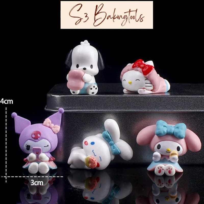 Jual Cake Topper Figure pajangan mainan sanrio set hiasan kue | Shopee ...
