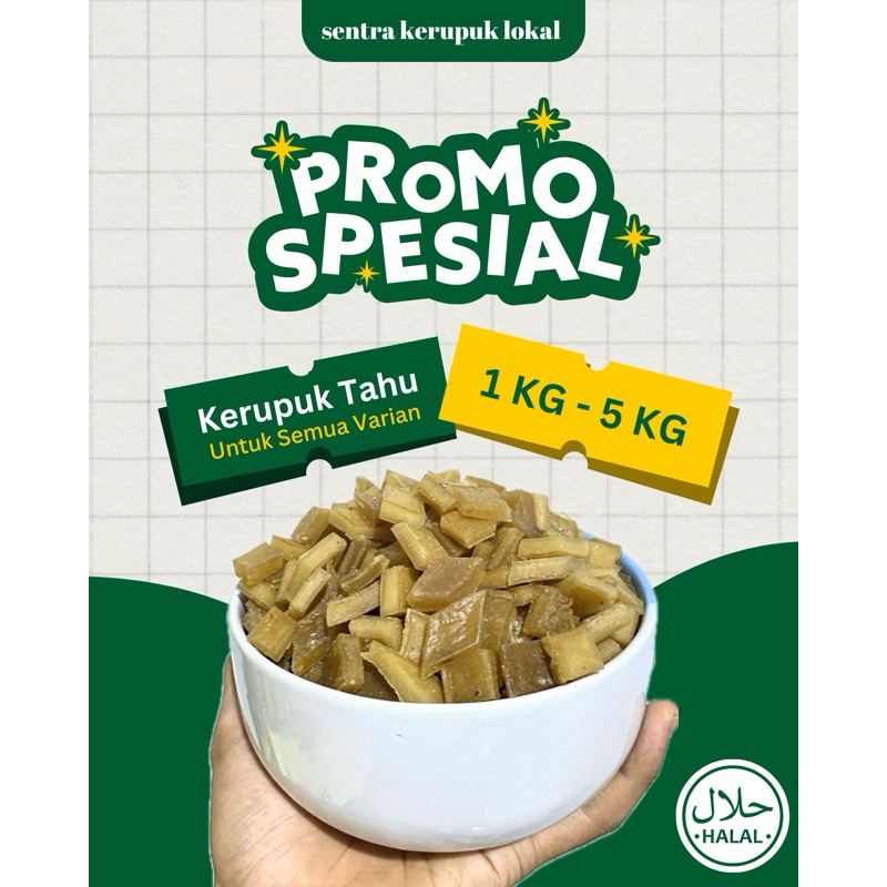 Jual Kerupuk Mentah Tahu Kotak | 500gram | Shopee Indonesia
