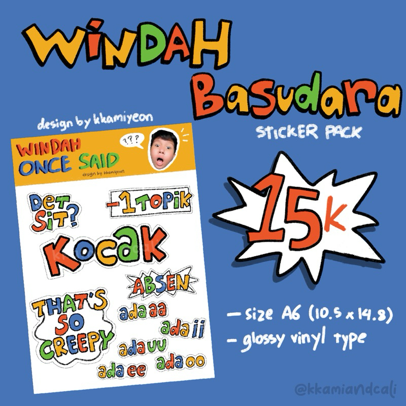 Jual Windah Basudara Quotes Sticker Pack / Windah Once Said Sticker ...