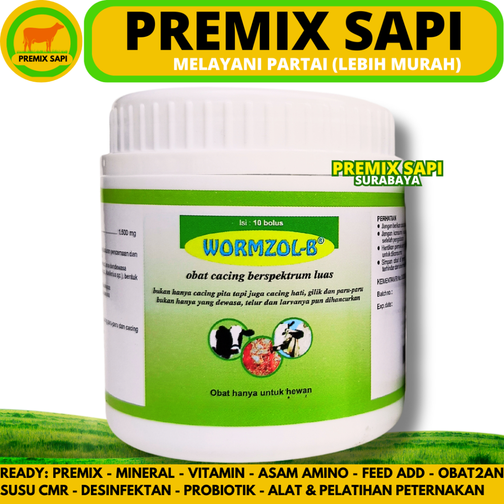 Jual WORMZOL B 10 BOLUS KEMASAN POT - Obat Cacing Cacingan Sapi Kerbau ...