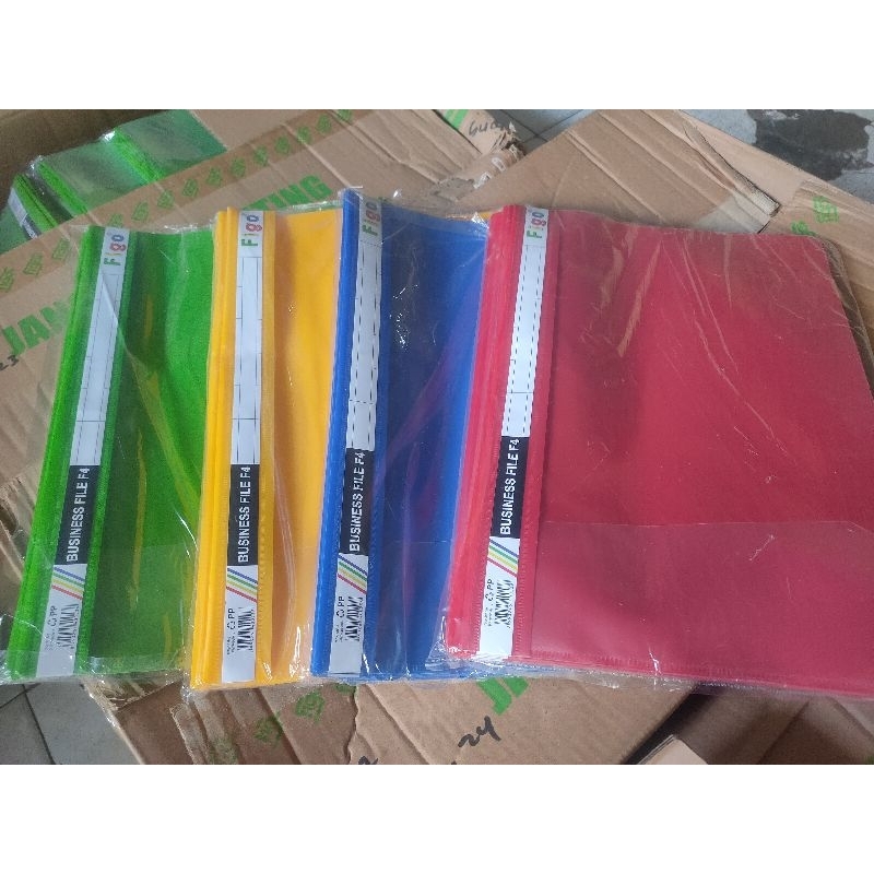 Jual Map Plastik F4 Business File Folio 12 pcs ekstra kantong | Shopee ...