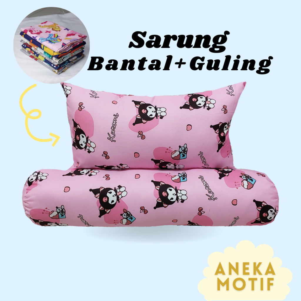 Jual [ SARUNG ] SET SARUNG BANTAL DAN GULING ANAK KARAKTER MOTIF KUROMI ...