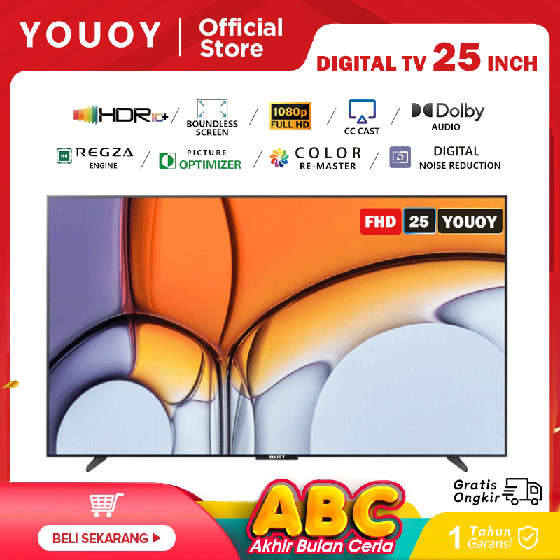 Jual TV Digital 25 Inch FHD 1080P TV LED Televisi Murah Promosi SUPPORT ...